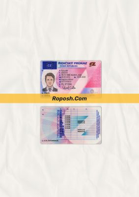 Czech Republic driver license psd template | roposh