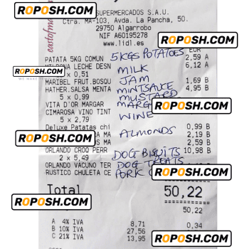 LIDL payment receipt PSD template | roposh