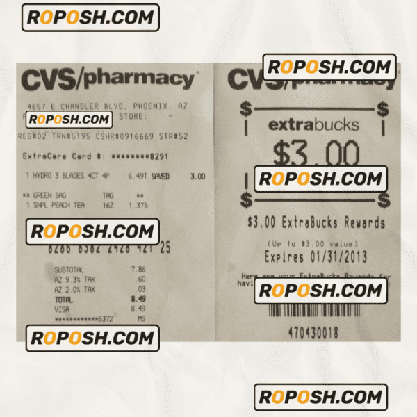 PHARMACY receipt template PSD template | roposh