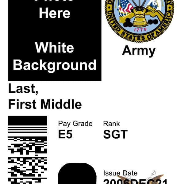 US Military ID Template in Free PSD Format | roposh