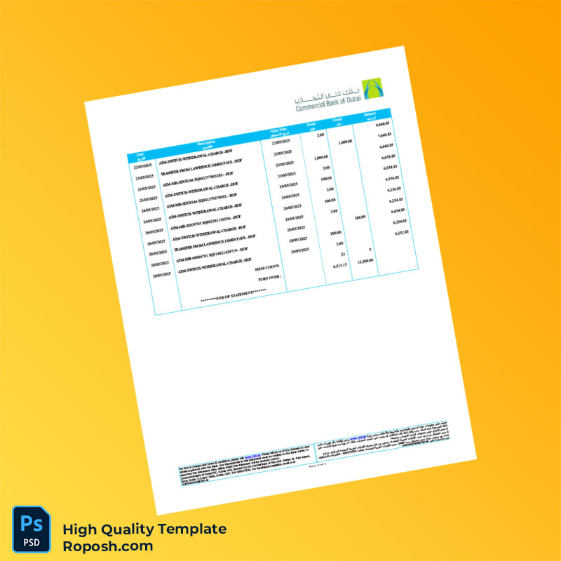 Country_ Bank_Issuer_ Commercial Bank of Dubai Document Type_ Bank ...