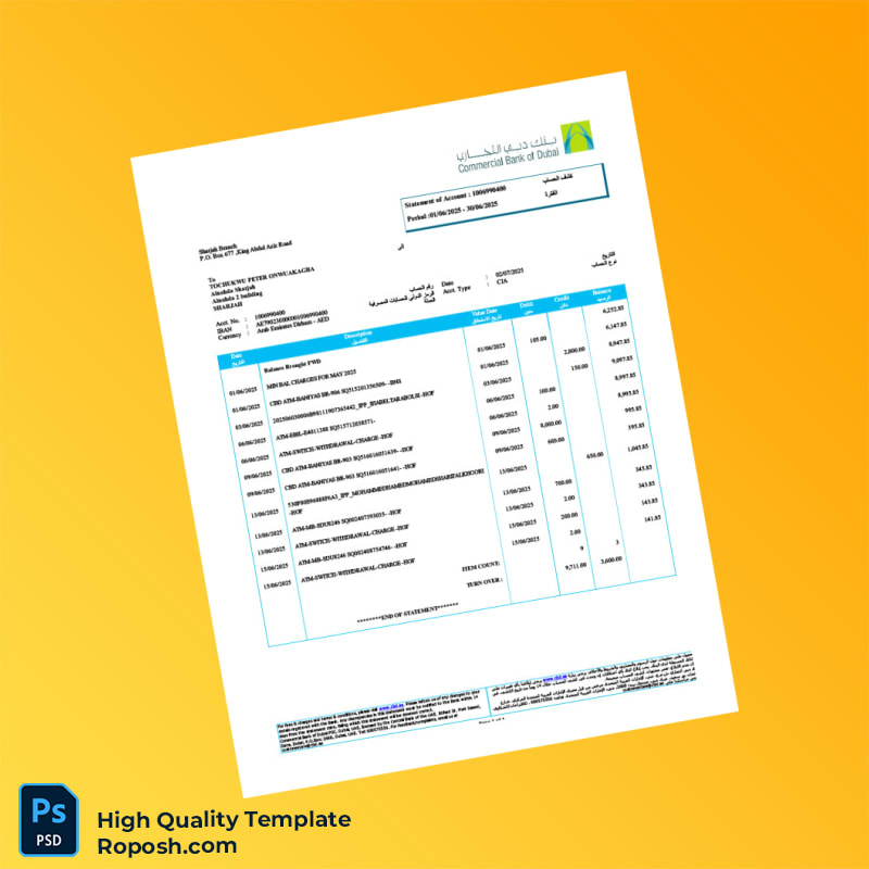Country_ Bank_Issuer_ Commercial Bank of Dubai Document Type_ Bank ...