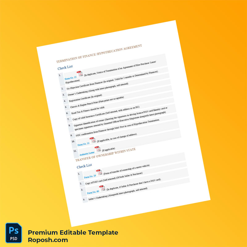 Customizable India No Objection Certificate FORMAT for Vehicle Registration Editable Word & PDF ...