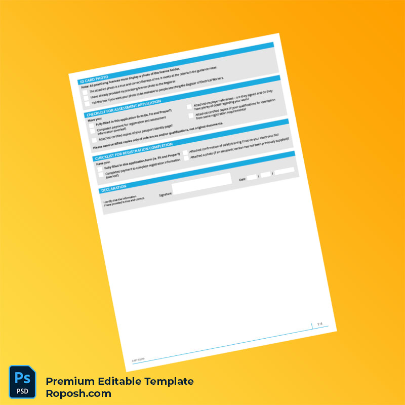 Customizable New Zealand Electrical Registration Certificate Editable ...