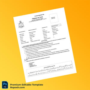 Customizable Pakistan Provisional Registration Slip Editable Word & PDF ...