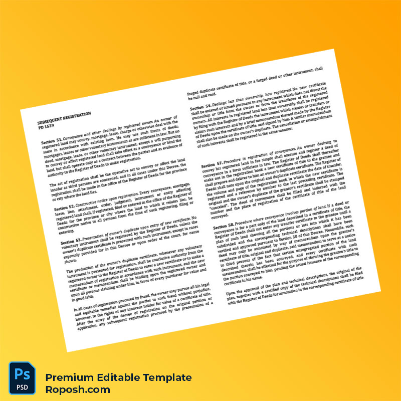 Customizable Philippines Land Registration Authority Registration ...