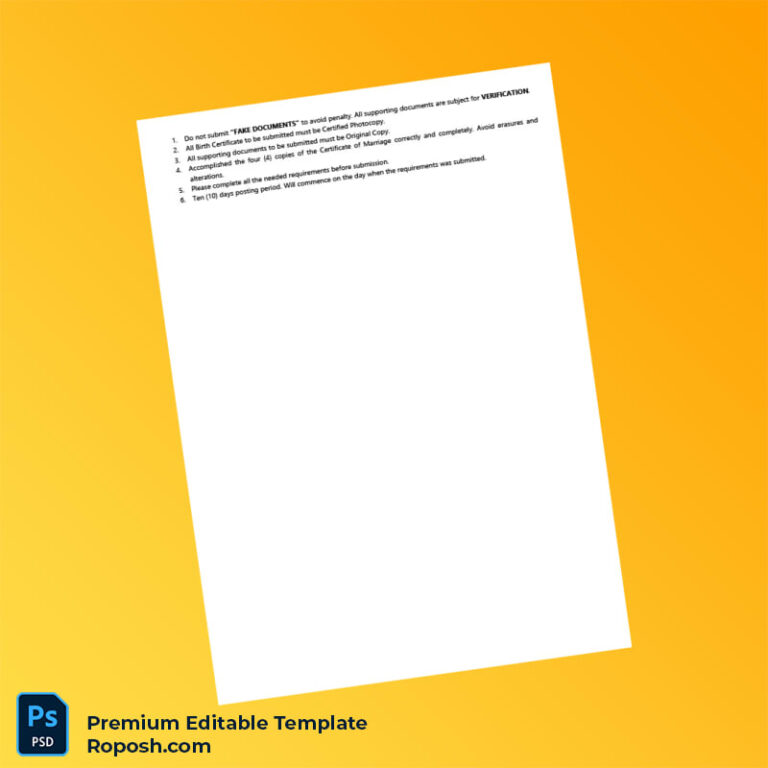 Requirements for Late Registration of Marriage Certificate Editable ...