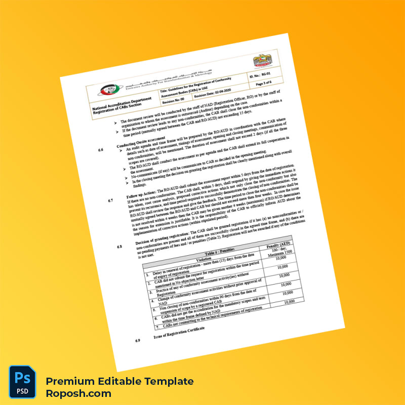 Customizable UAE National Accreditation Department Registration ...